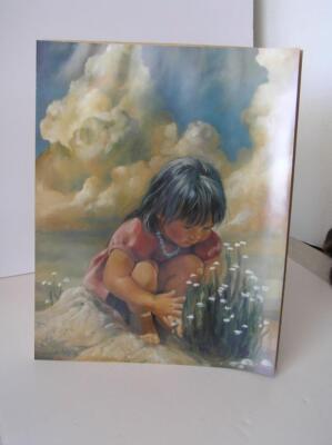 Vintage "Desert Flower" by Detha Miniature Fine Art Print From Original ...