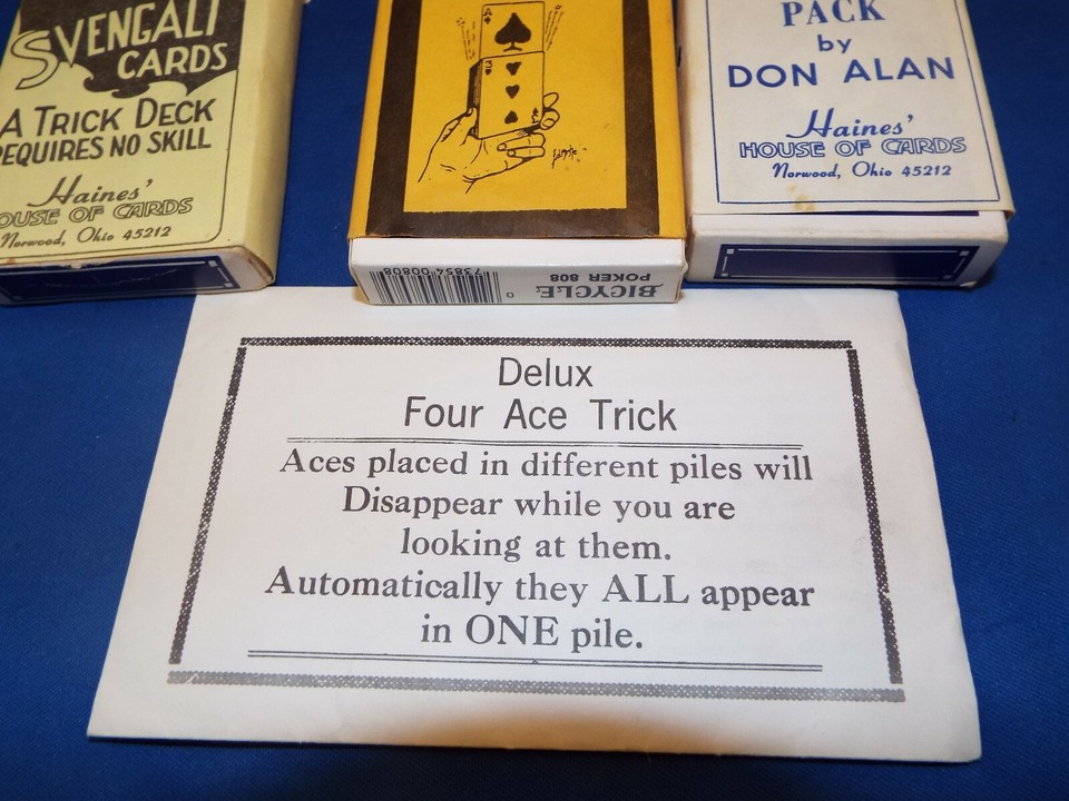 Magic Tricks Lot Chain Trick, Several Card Tricks, & Books | eBay