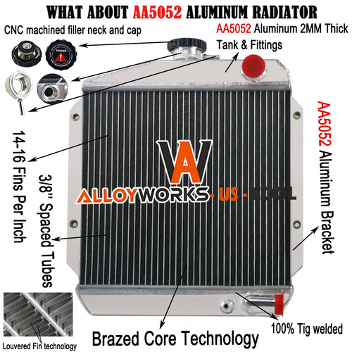 3 Row Tractor Radiator For Yanmar Diesel 3TNE74 119621-44500 3CYL ...