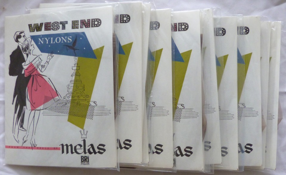 Very Rare Vintage Box of 12 Large Size Melas RHT Nylon Stockings in ...