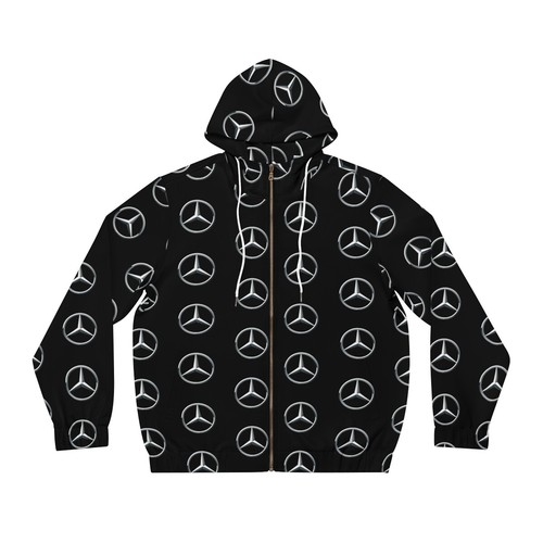 Mercedes Benz Logo Pattern Full-Zip Hoodie | eBay