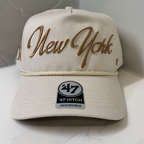 New York Yankees '47 Brand Bone Overhand Hitch Rope Adjustable Snapback ...