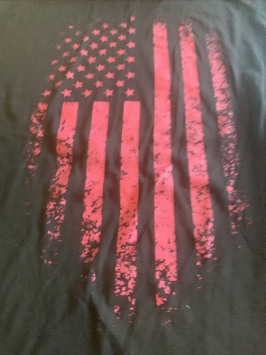 Til Valhalla Project Women Distressed Flag T Shirt Color Black/Pink ...