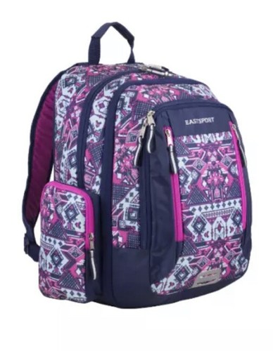 Eastsport XL Expansion Backpack Tribal Pink and Blue Laptop Sleeve-NWT ...