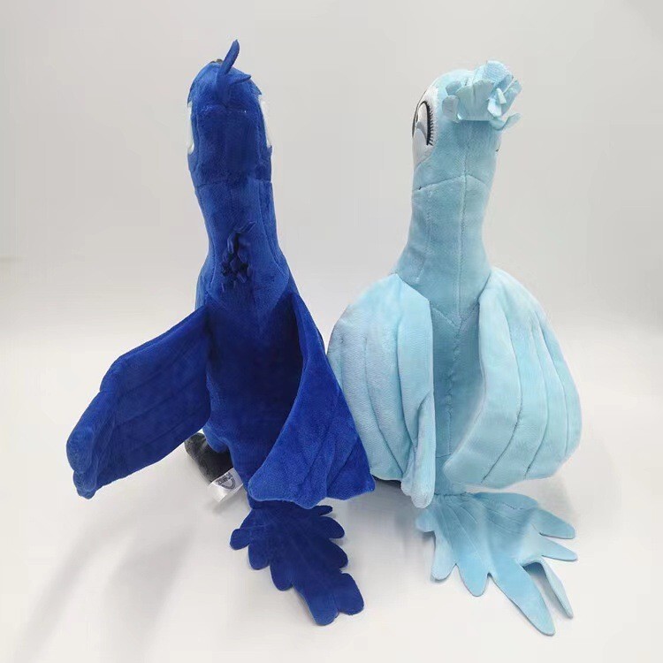 2pcs Rio Movie Figure Blu Jewel 30cm Plush Toy Macaw Parrot Blue Birds ...