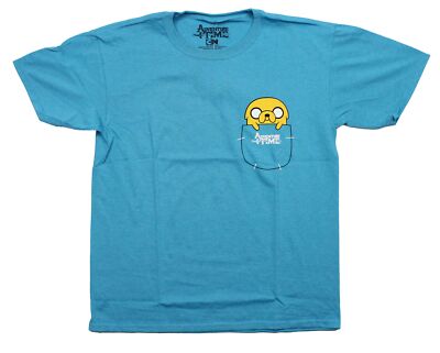 Adventure Time New Adult T-Shirt - Lapel Jake Inside Pocket | eBay
