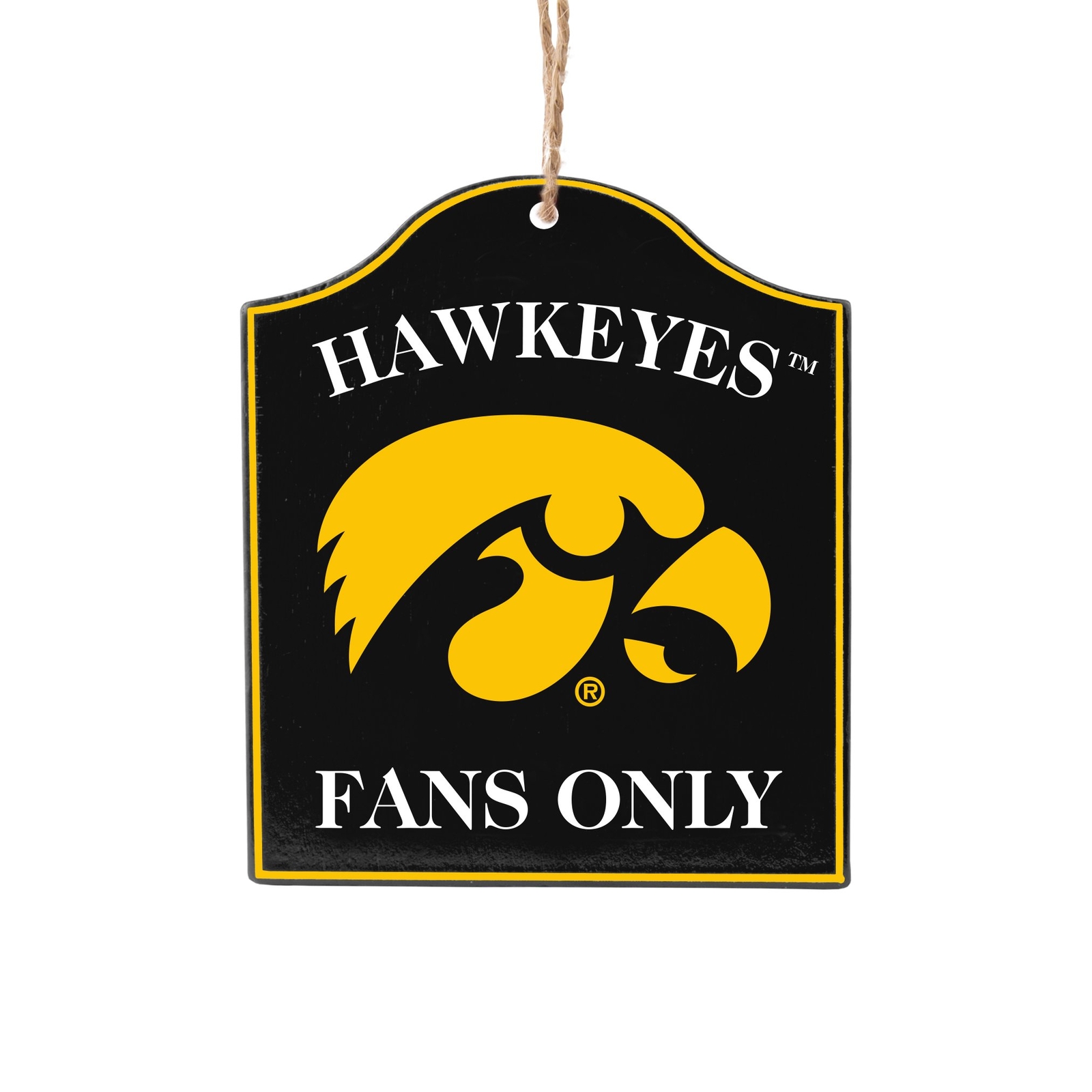 Boelter Brands NCAA Iowa Hawkeyes Wooden Fan Sign Ornament | eBay