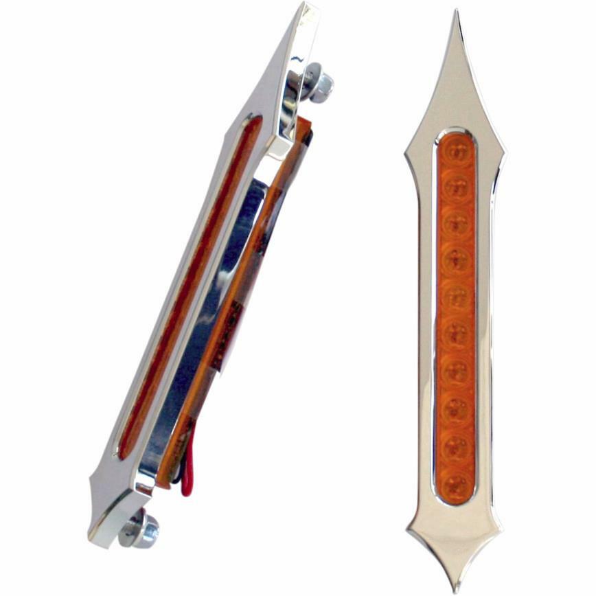 Accutronix - BL02-LSC - Tribal-Slotted LED Bag Lights, Chrome - Amber ...