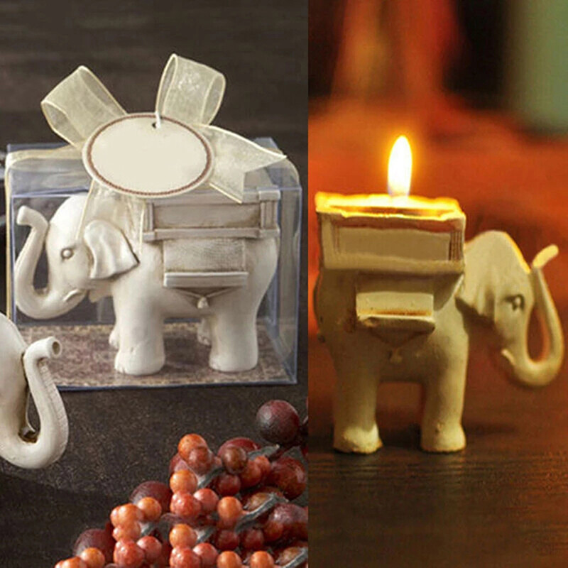 Retro Elephant Tea Light Candle Holder Home Decor Candlestick Party ...