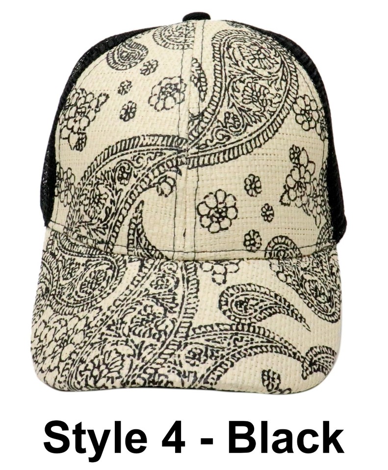 Men Women New Wicker Straw Woven Baseball Cap Curved Visor Summer Hat ...