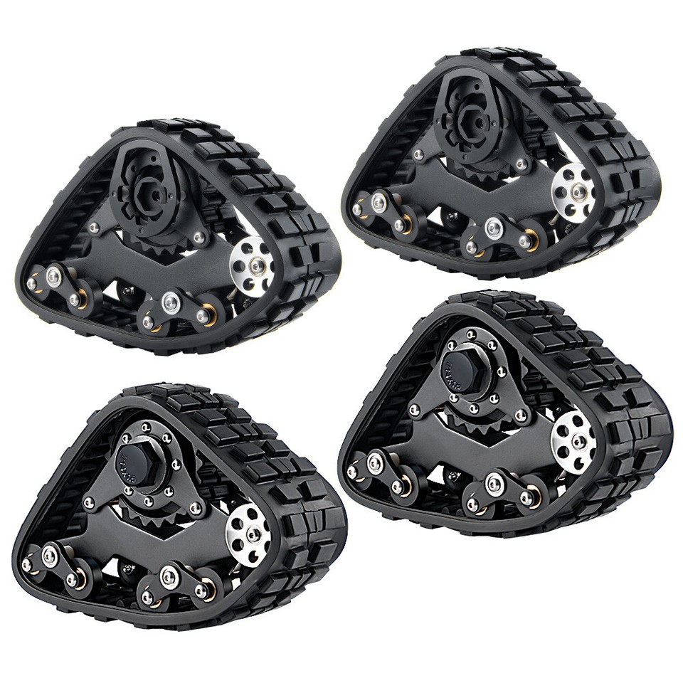Snow Tracks Wheels For 1/10 RC Axial SCX10 TRX4 Offroad Crawler Car ...