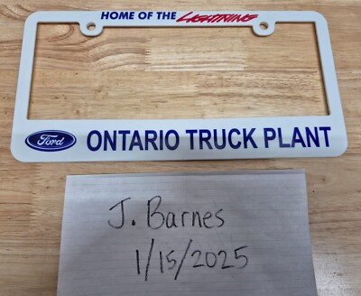 FORD SVT LIGHTNING 1999-2004 FACTORY LICENSE PLATE FRAME OAKVILLE | eBay