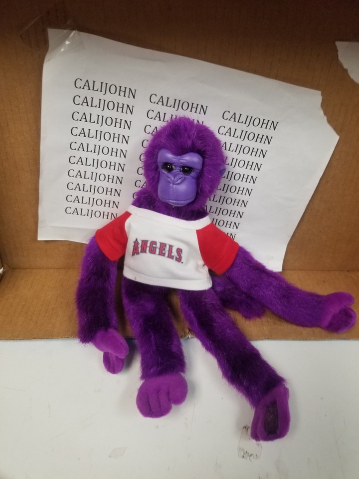 LA Angels of Anaheim Rally Monkey 12" Green Yellow Purple Monkey NEW ...