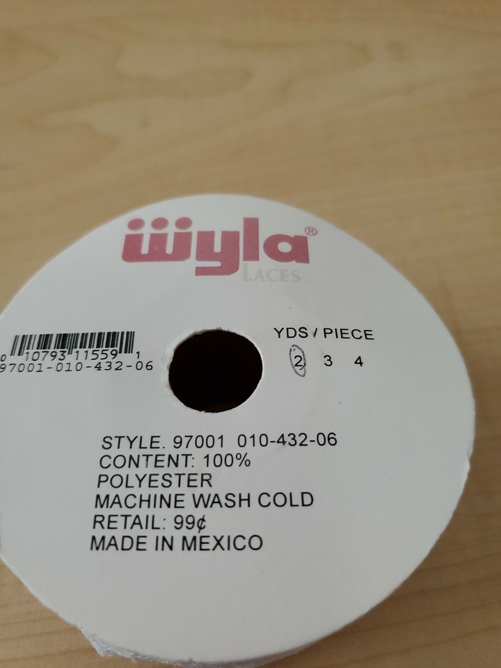 Wyla Lace White - 2 Yards - 100% Polyester & Machine Washable | eBay