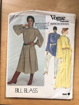 Vogue American Designer Pattern 2840, Bill Blass, Pullover Tunic or ...