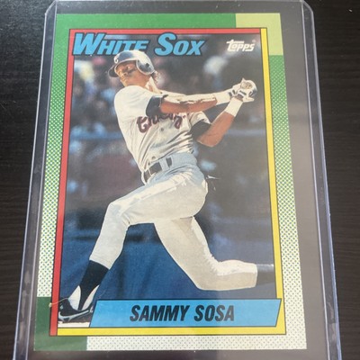 Error Card 1990 Topps Baseball Card #692 Sammy Sosa White Sox- DOB ...