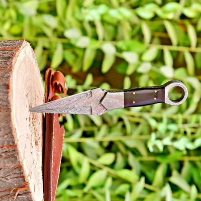 Damascus steel hunting dagger double edge boot knife chef kitchen knife ...