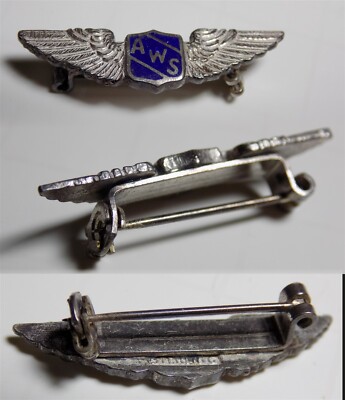 Vintage WWII Sterling Silver AWS Aircraft Warning Service Observer ...