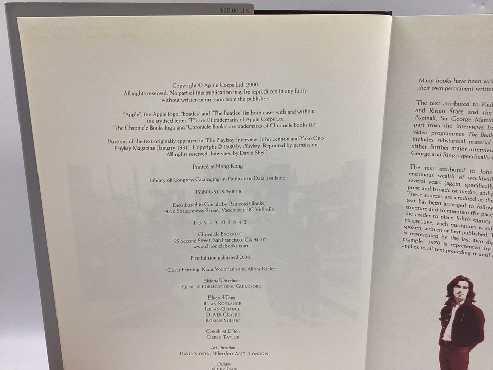 The Beatles Anthology 1st Edition Hardcover Book By The Beatles (B2) NS ...