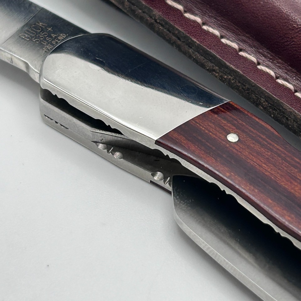 Vintage BUCK 535 Plus / Bucklock 2 Folding Knife 1990s w/Sheath | eBay