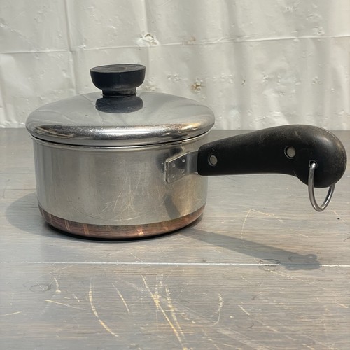 Vintage Pre-68 Revere Ware 1 Qt Copper clad Bottom Sauce Pan Pot with ...