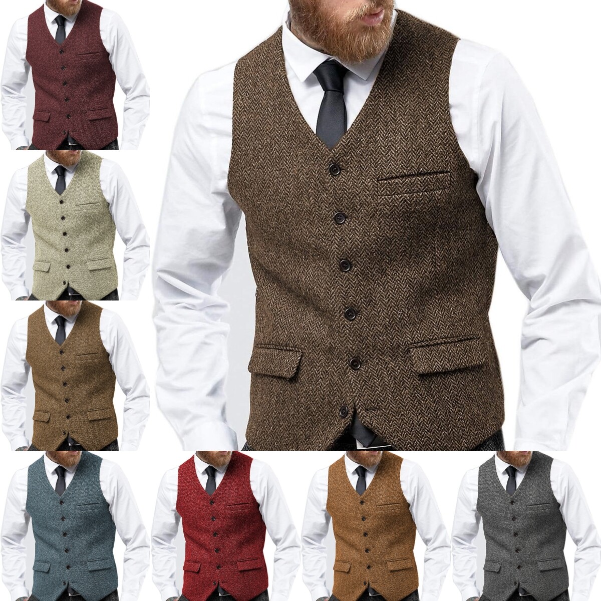 Tweed Waistcoat Wedding Charcoal Tweed Herringbone Waistcoat Tom