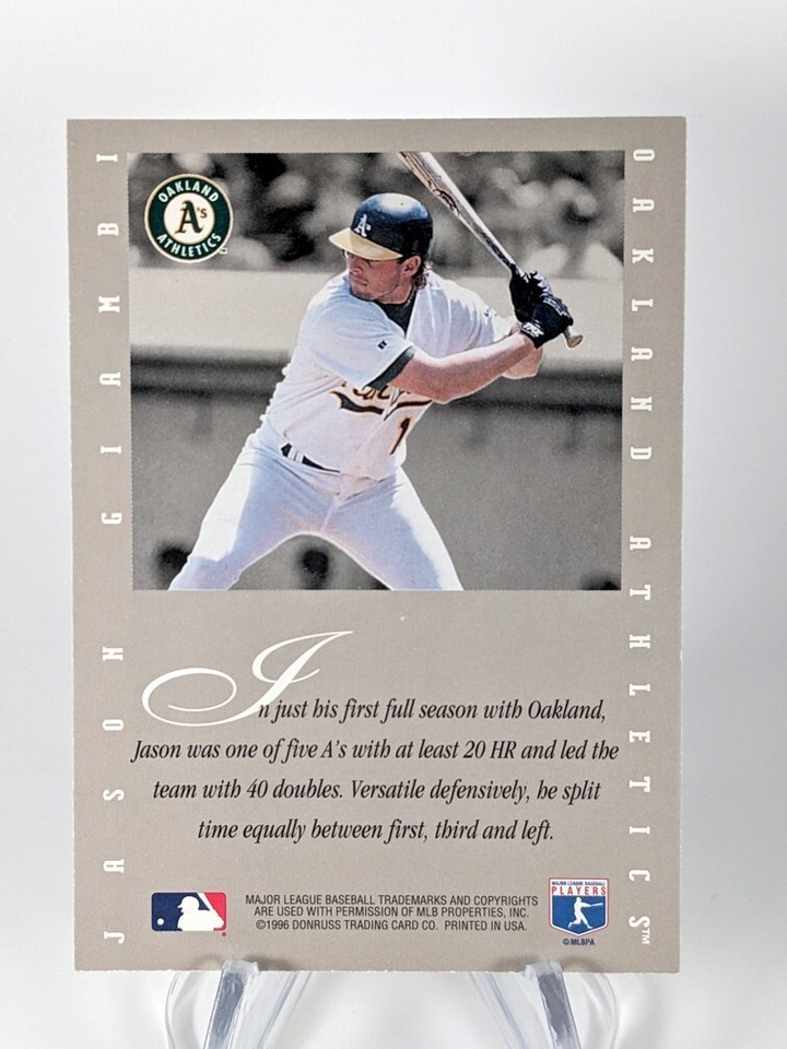 JASON GIAMBI Autograph 1996 Leaf Signature Series Auto Extended Hot ...