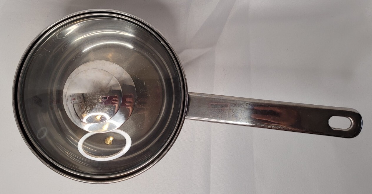 Unmarked 1 Qt. Stainless Steel Pot W/Glass Lid | eBay