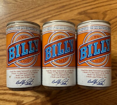 VINTAGE BILLY BEER CANS UNOPENED EMPTY 6 PACK CANS W/ CAN RING | eBay