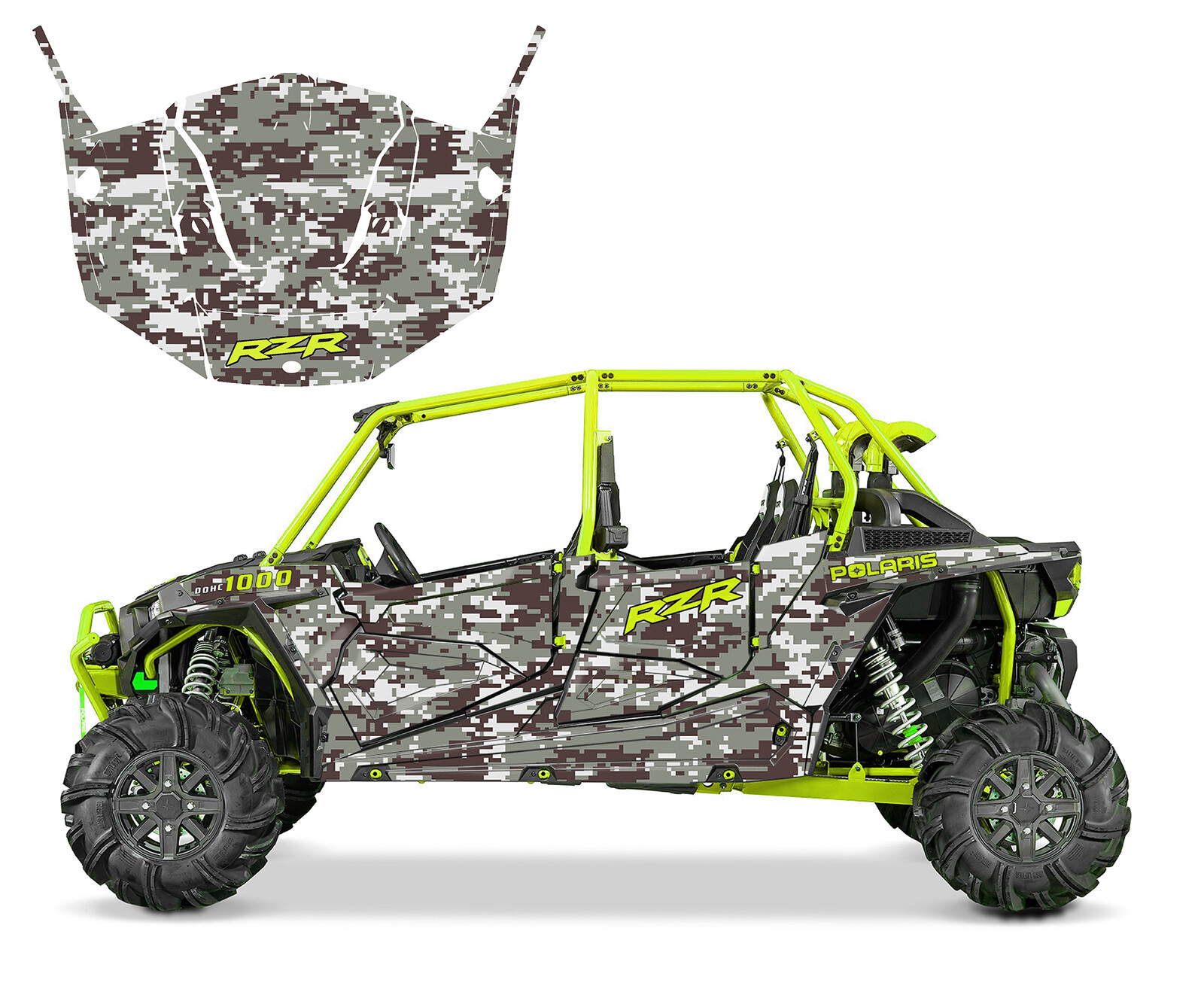 Polaris RZR XP 4 1000 Graphics UTV wrap Pro Armor, UTV Giant 4 drs ...