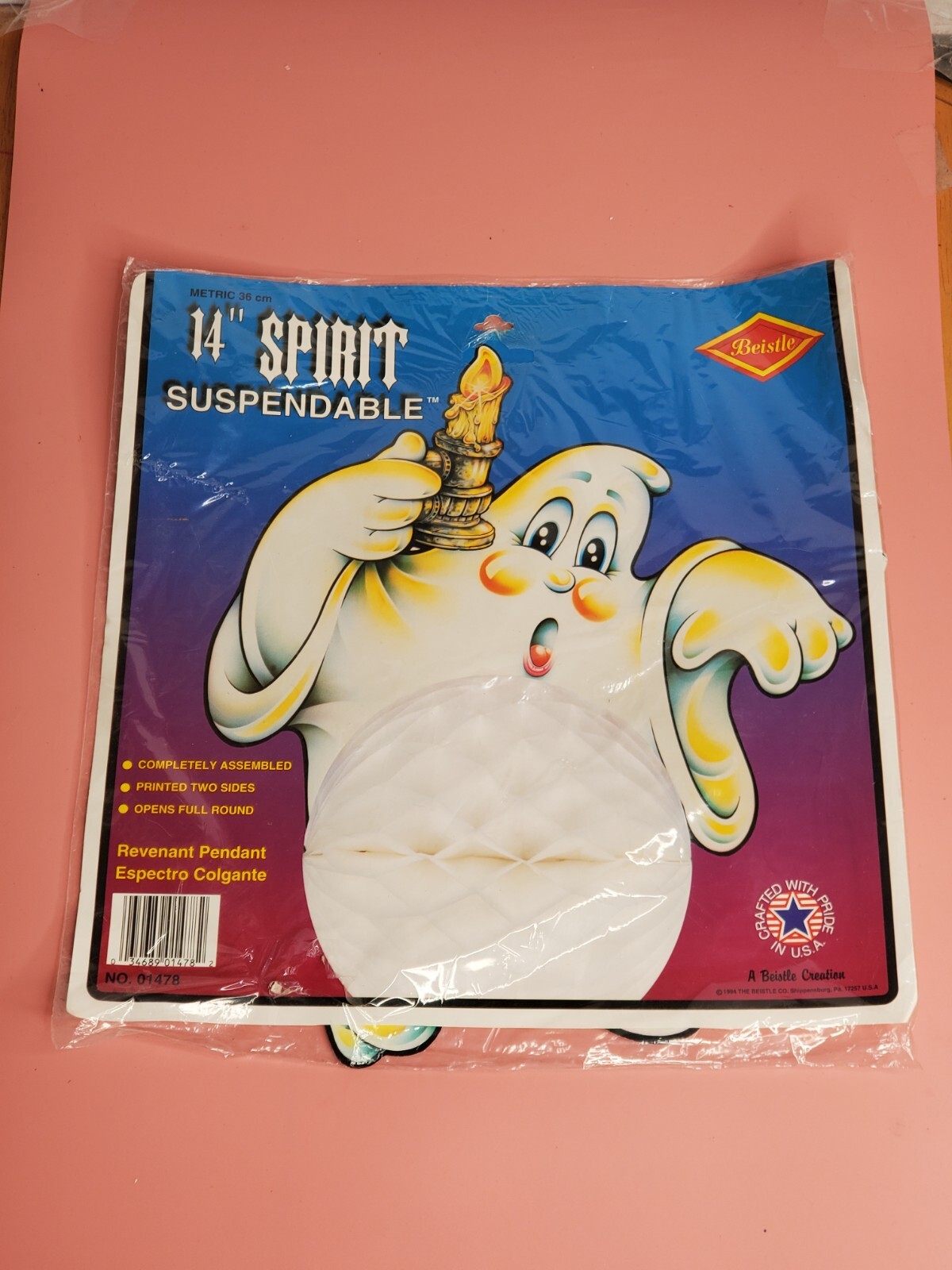 Beistle Halloween 14" Spirit Ghost Suspendable Vtg decor 1994 Full ...