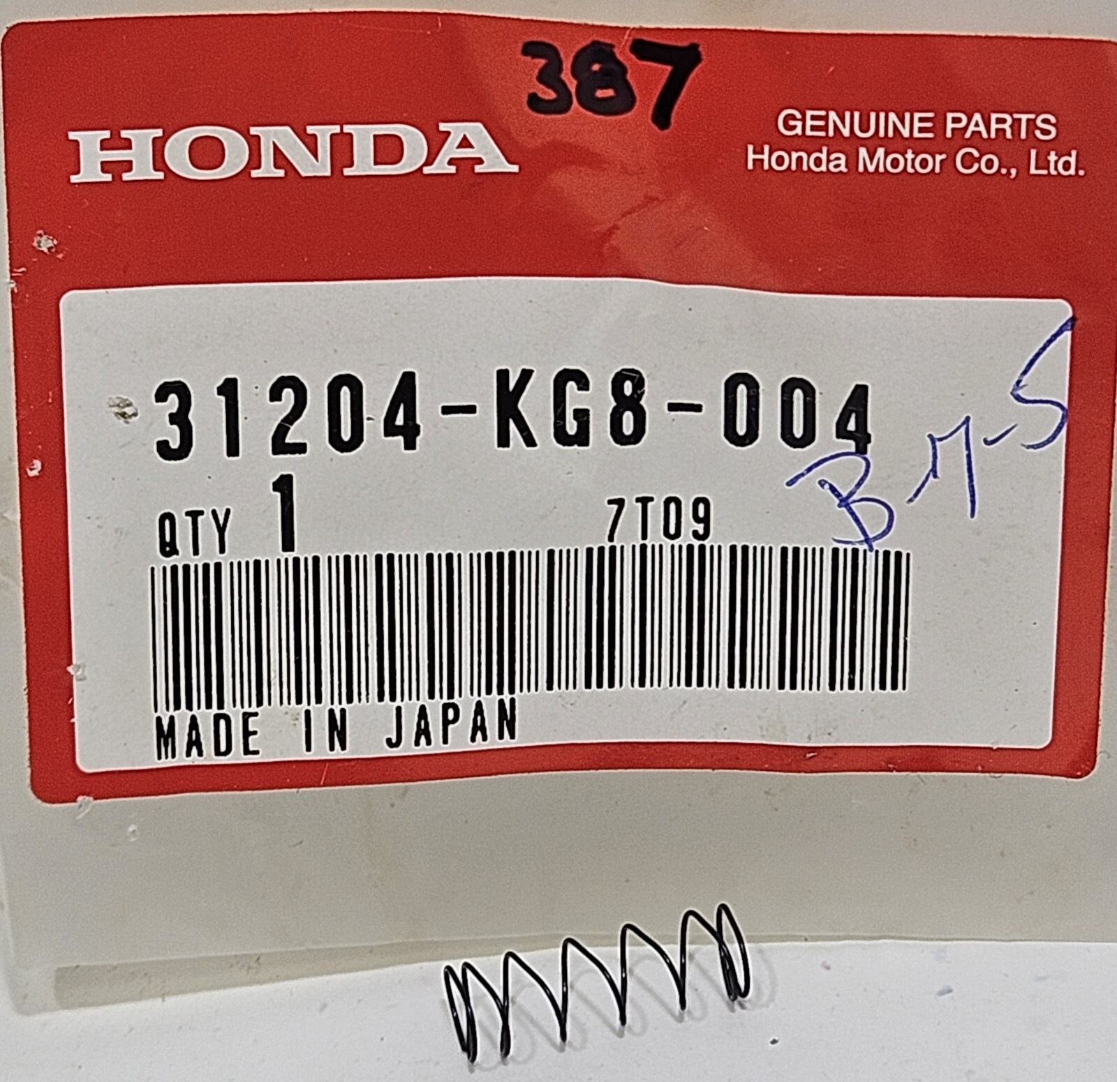 NEW 03-2022 Honda CT125 Z125 Grom Starter Carbon Brush Spring OEM 31204 ...