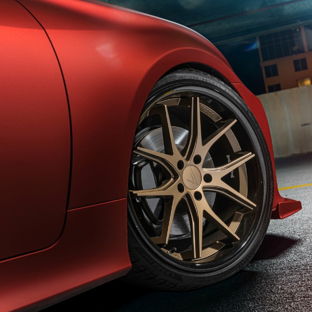 4 New 19" FERRADA FR2 19x8.5 19x10.5 BRONZE / BLACK CONCAVE WHEELS RIMS ...