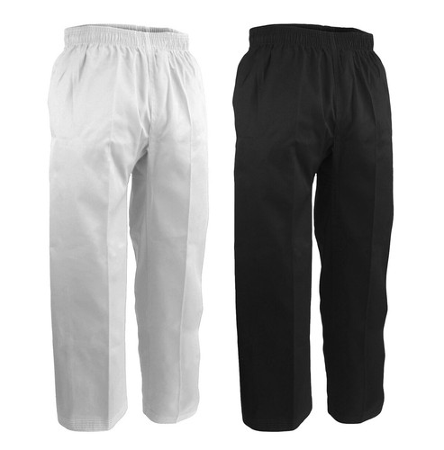 7.5 oz. Karate Taekwondo PANTS Martial Arts Gi Uniform White/Black ...