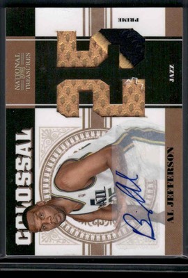 2010-11 National Treasures Al Jefferson Colossal Materials Prime ...