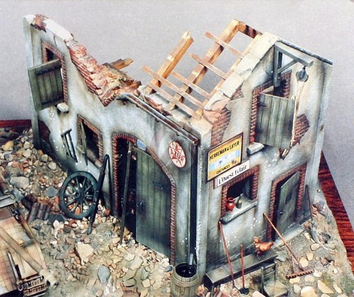 Verlinden 54mm (1/35) Ruined Barn Building Section [Diorama] 106 (MDA ...