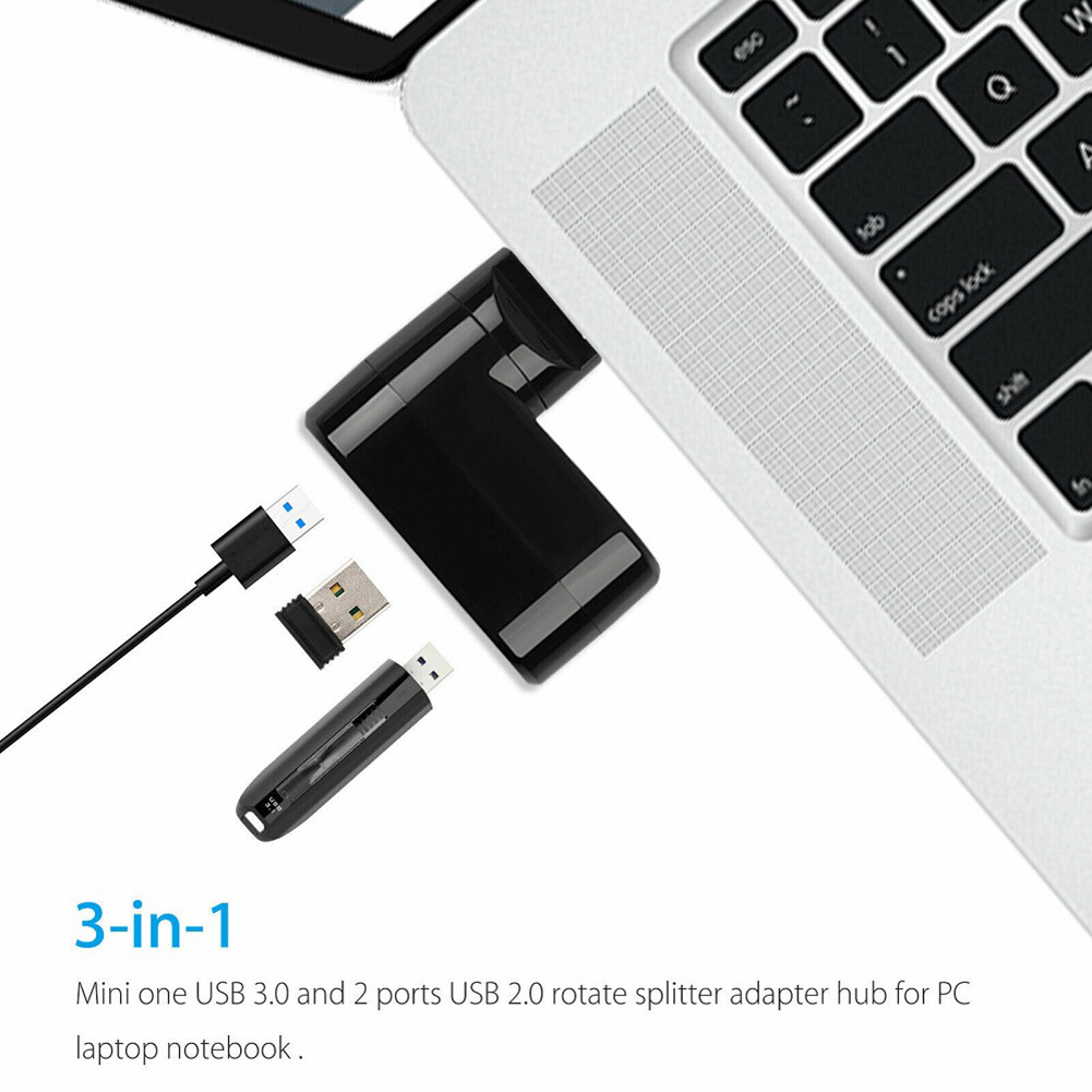 USB2.0 Hub 5Gbps USB Docking Station 3 Ports for Laptop PC Computer ...