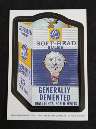 2006 Topps Wacky Packages All New Series 3 Magnets Soft-Head Bulbs #5 ...