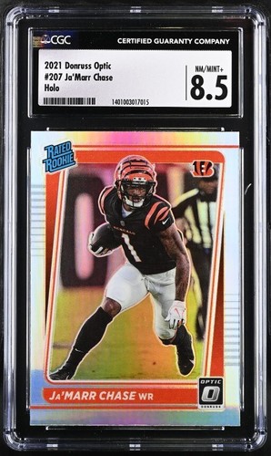 2021 Panini Donruss Optic #207 Ja'Marr Chase RC Holo CGC 8.5 ...