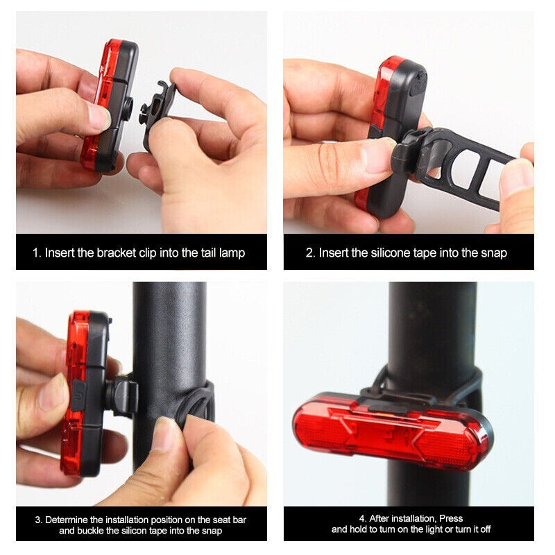 Rear Light for bicycle back light Waterproof USB Rechargeable LED Bike ...