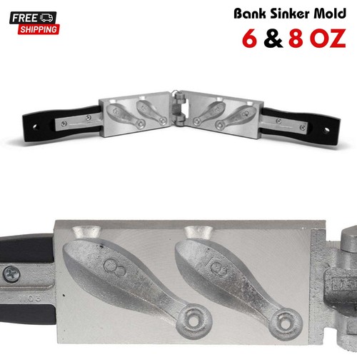 Bank Sinker Mold for Fishing Weight Deep Water 6oz 8oz Cavities Lead ...
