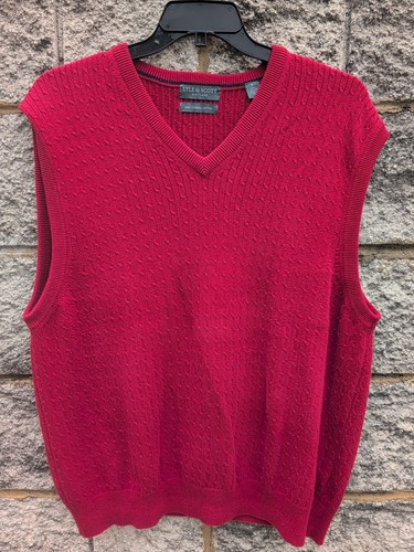 Vtg Y2K Lyle & Scott Scotland 100% Combed Cotton Mens Golf Sweater Lg Preppy | eBay