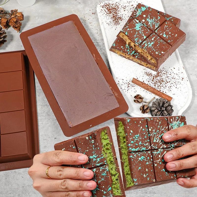10 Cell Dubai Viral Chocolate Bar Mould Silicone Candy Deep Chocolate ...