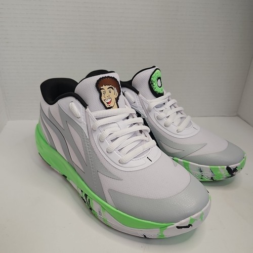 PUMA MB.02 Lo LaMel-O Lamelo Ball Elektro Green White Nitro Sneakers ...