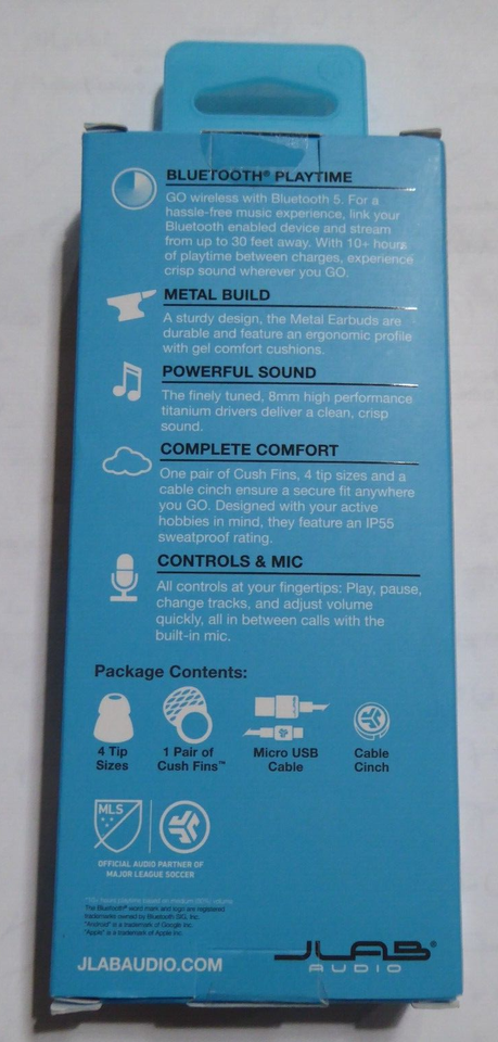 Brand New JLab Audio Metal Bluetooth Wireless Earbuds, Black, METALBT ...