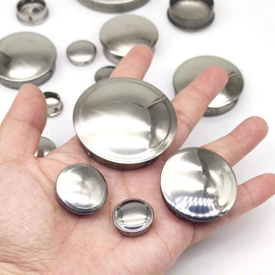Round Stainless Steel End Cap Caps For Tubing Pipe Inserts Bungs ...