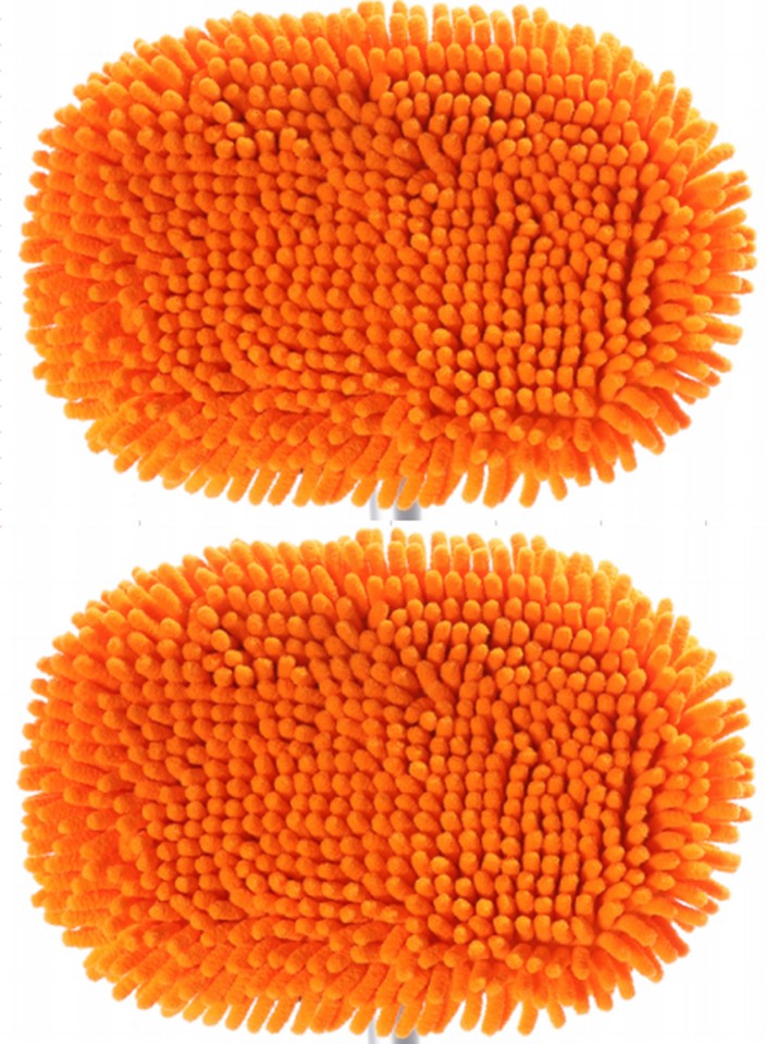 Microfiber Car Wash Mitt Brush Cleaning Mop 2/4/6 Pcs Head Replacement ...