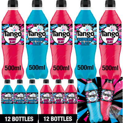 Tango Blast Cherry & Raspberry Bottle Vegan Soft Drinks 500ml Summer ...