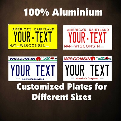Wisconsin Tag Car Auto OR Motorcycle Custom Personalized License Plates ...