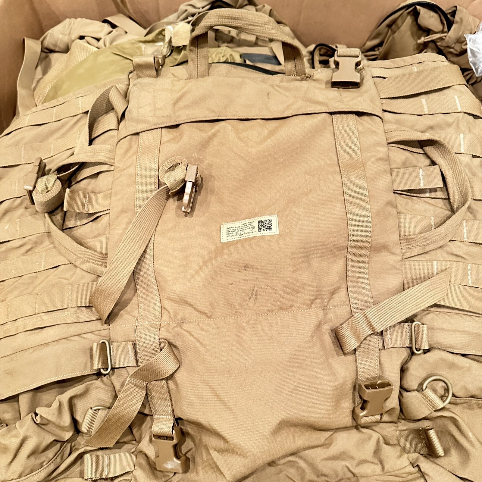 USMC Main Pack FILBE Field Bag Coyote Brown Backpack Large Marines ...